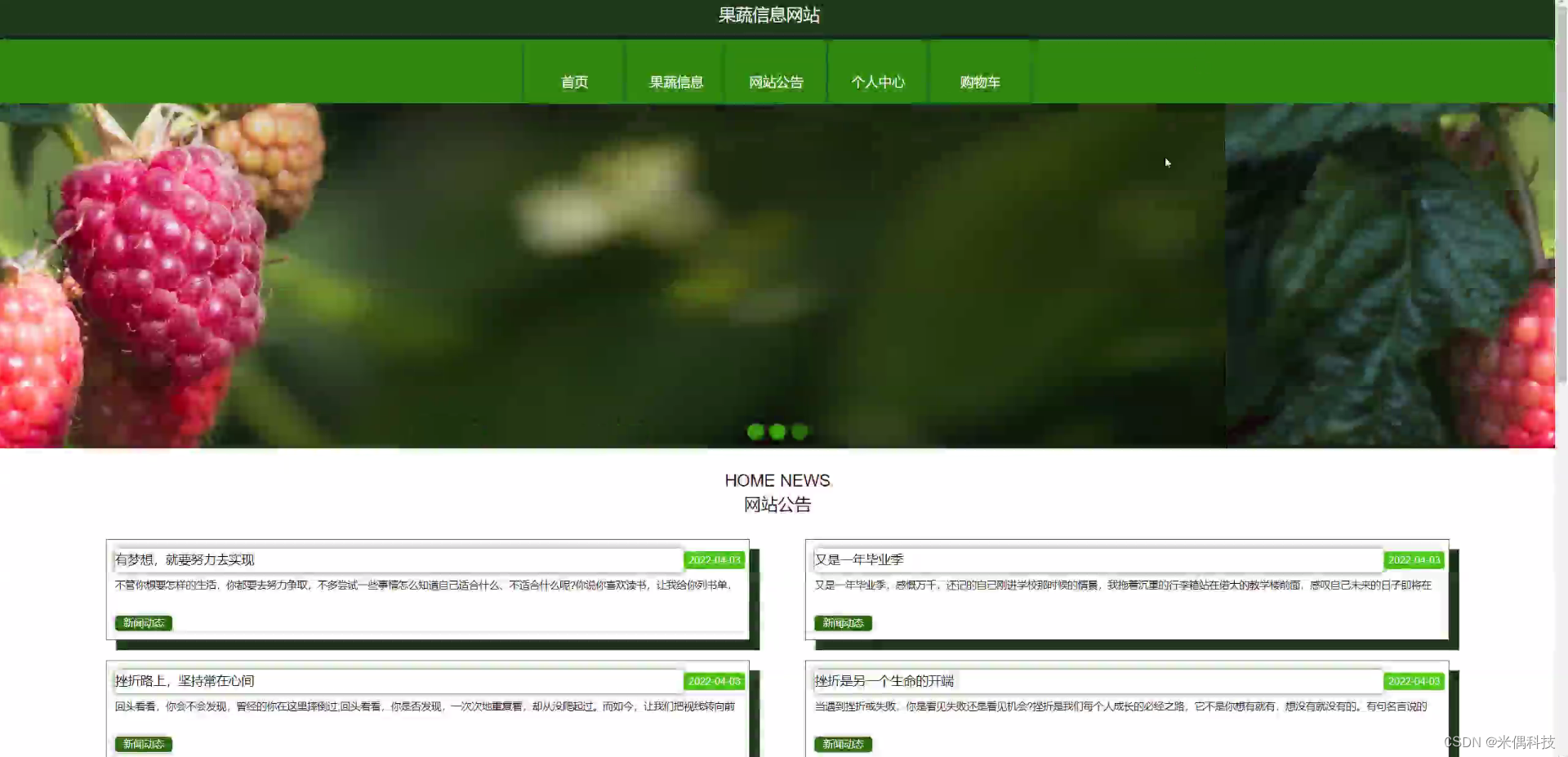 [附源码]java+ssm计算机毕业设计java果蔬信息网站25890【源码、数据库、LW、部署】-CSDN博客