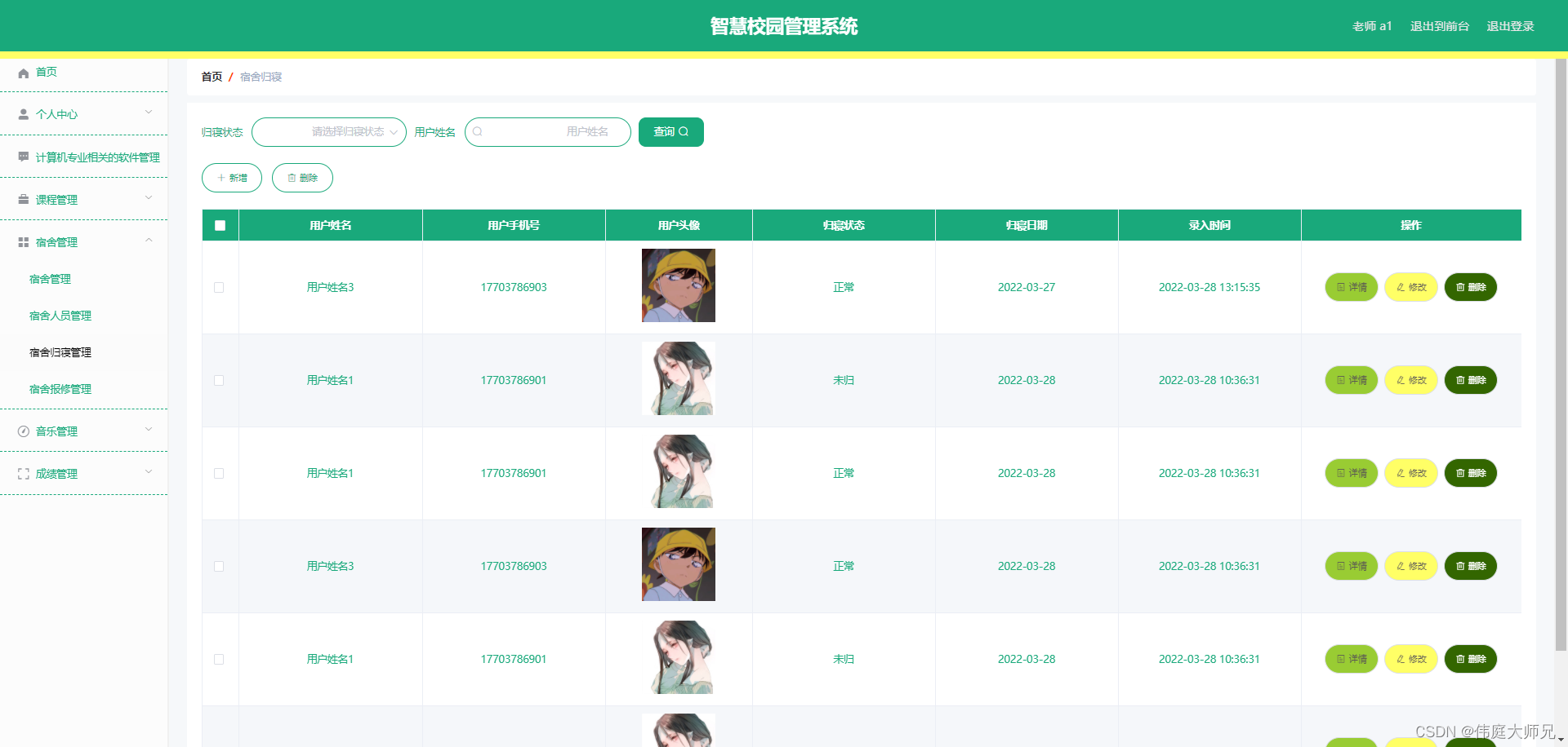 智慧校园基于springbootvue的智慧校园管理系统源码数据库文档基于springbootvue的智慧校园管理系统有多少 7303