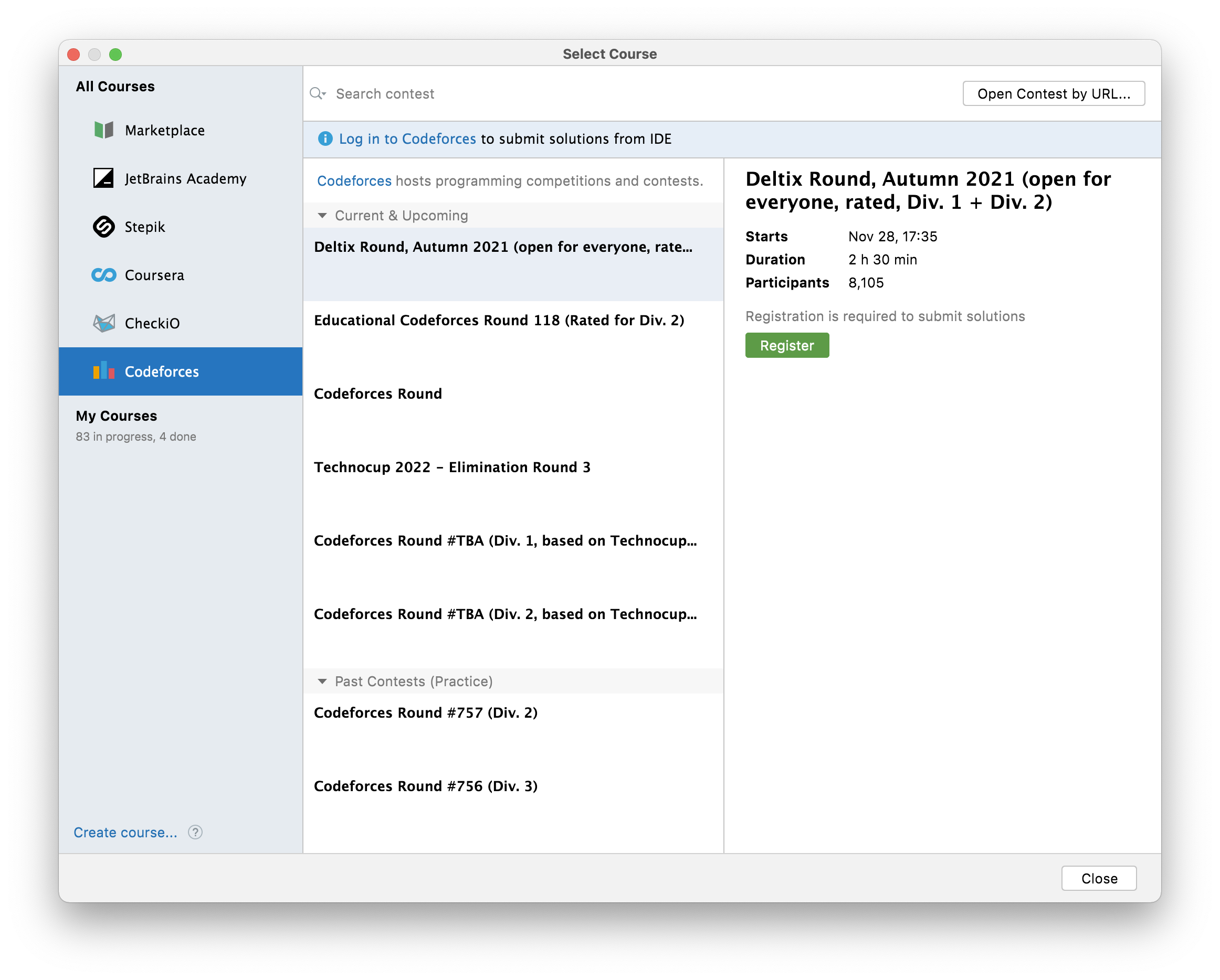 如何在JetBrains中写Codeforce？_jetbrains academy codeforces-CSDN博客