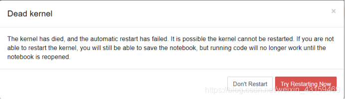 Jupyter notebook出现问题Dead kernel的解决-CSDN博客