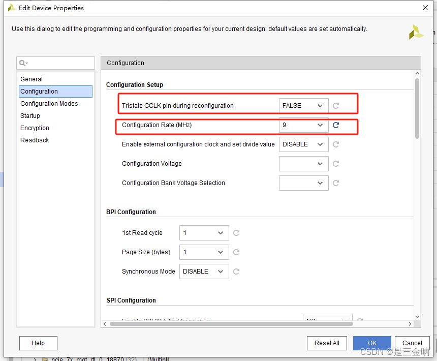 FPGA中BIT文件的速率配置与压缩_bitstream.config.configrate-CSDN博客