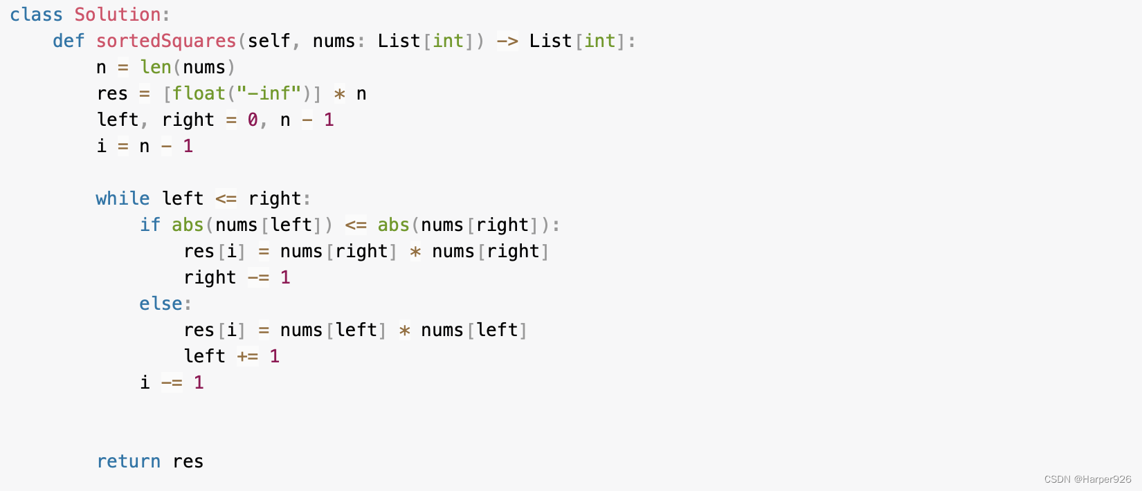 代码随想录算法训练营Day2 | 数组part2. 977.有序数组的平方 209.长度最小的子数组 59.螺旋矩阵II-CSDN博客
