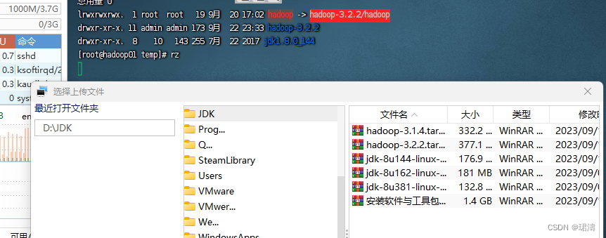 虚拟机Linux中Java 、hadoop的安装，以及配置代码_linuxjava和hadoop的安装路径。-CSDN博客