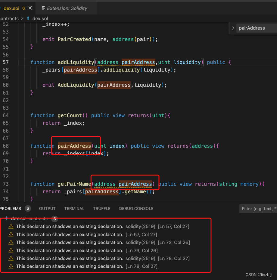 solidity This declaration shadows an existing declaration-CSDN博客