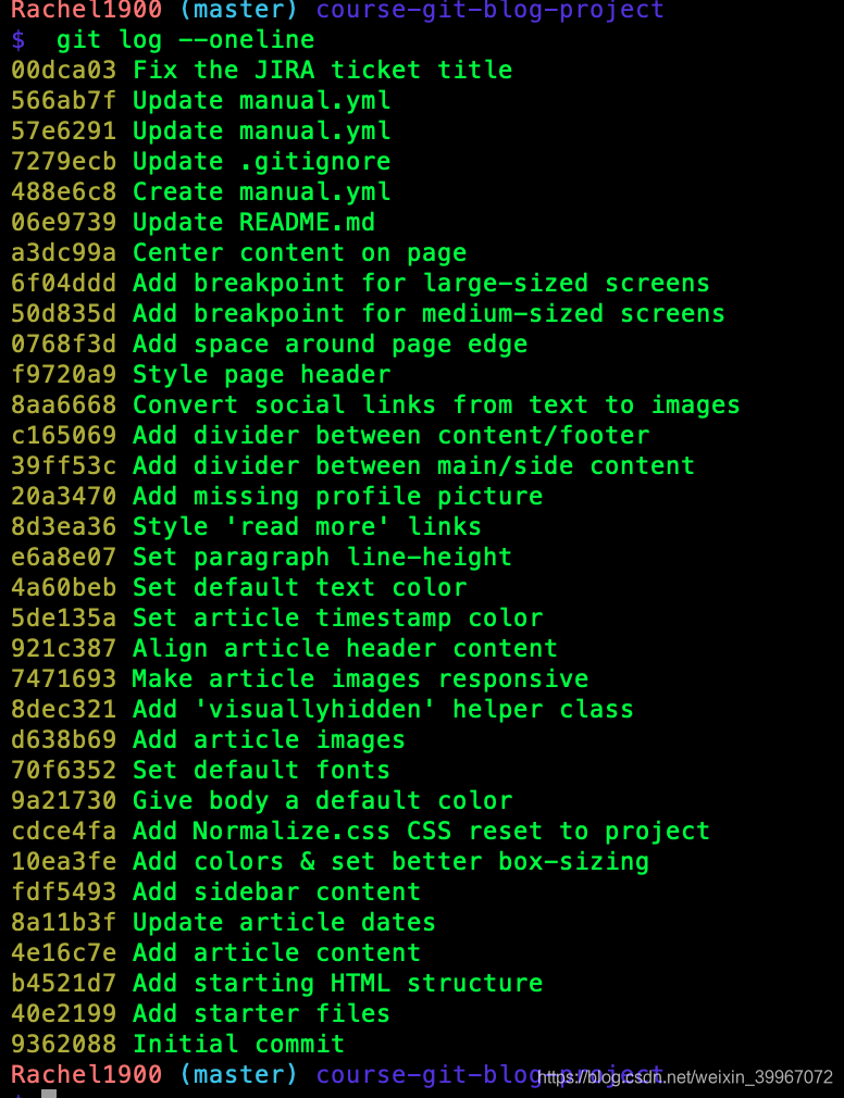 git 版本控制- git log 相关命令_git_rachelnew1900-魔乐社区
