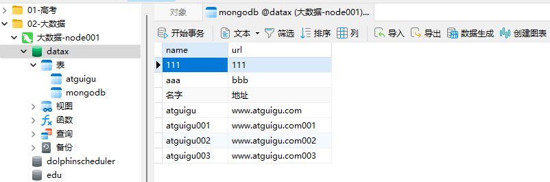 DataX案例，MongoDB数据导入HDFS与MySQL_datax mongodb-CSDN博客
