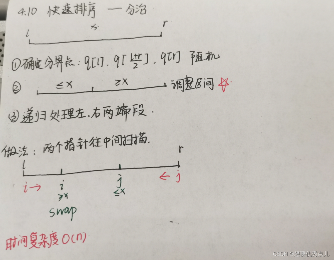 ACWing学习笔记：快速排序实践,-CSDN博客