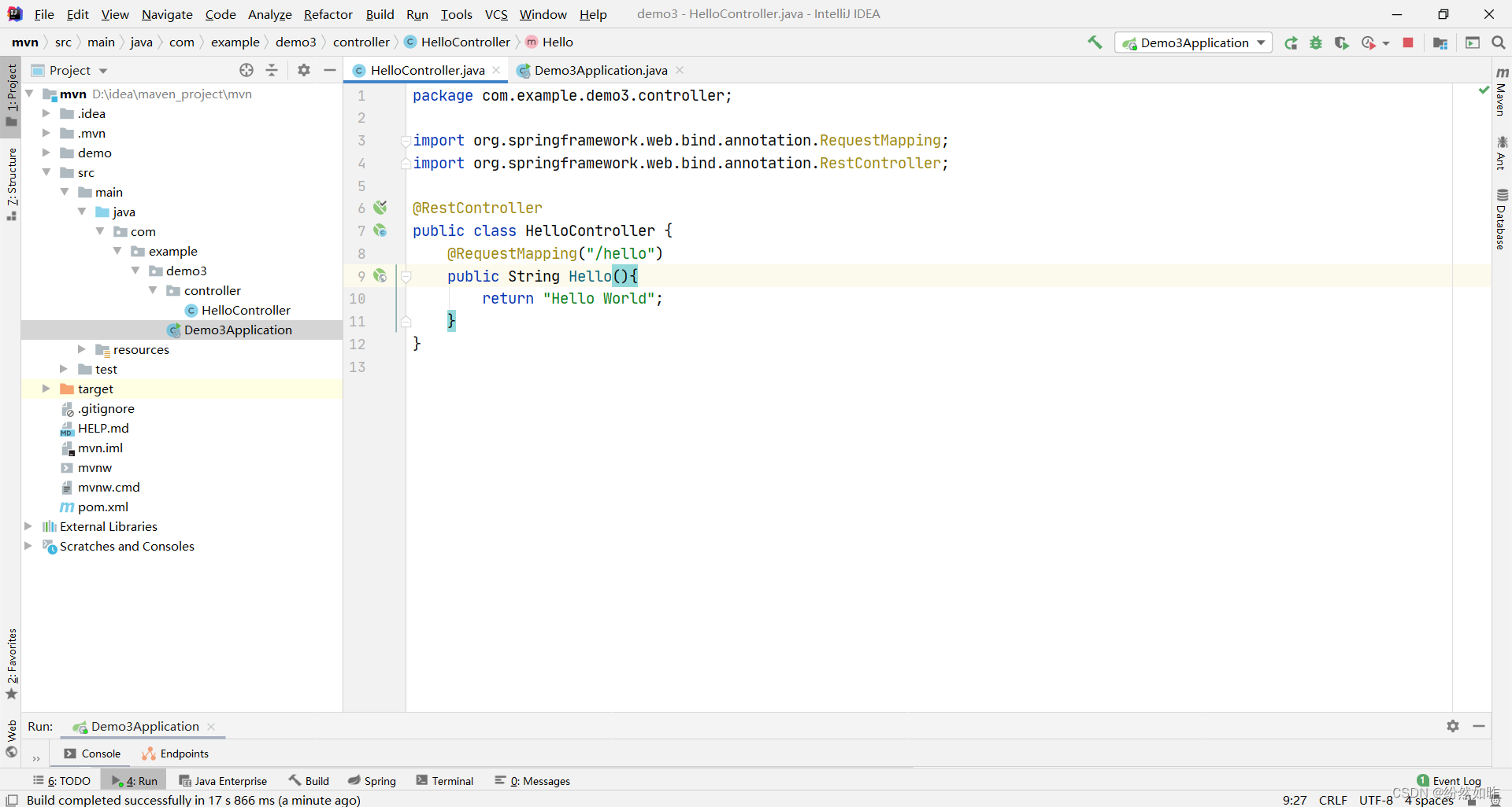 Springboot入门案例helloworlddemoapplication Hello World Jar Csdn博客 5189
