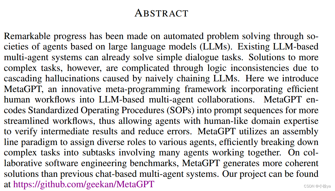 METAGPT: META PROGRAMMING FOR A MULTI-AGENT COLLABORATIVE FRAMEWORK-CSDN博客