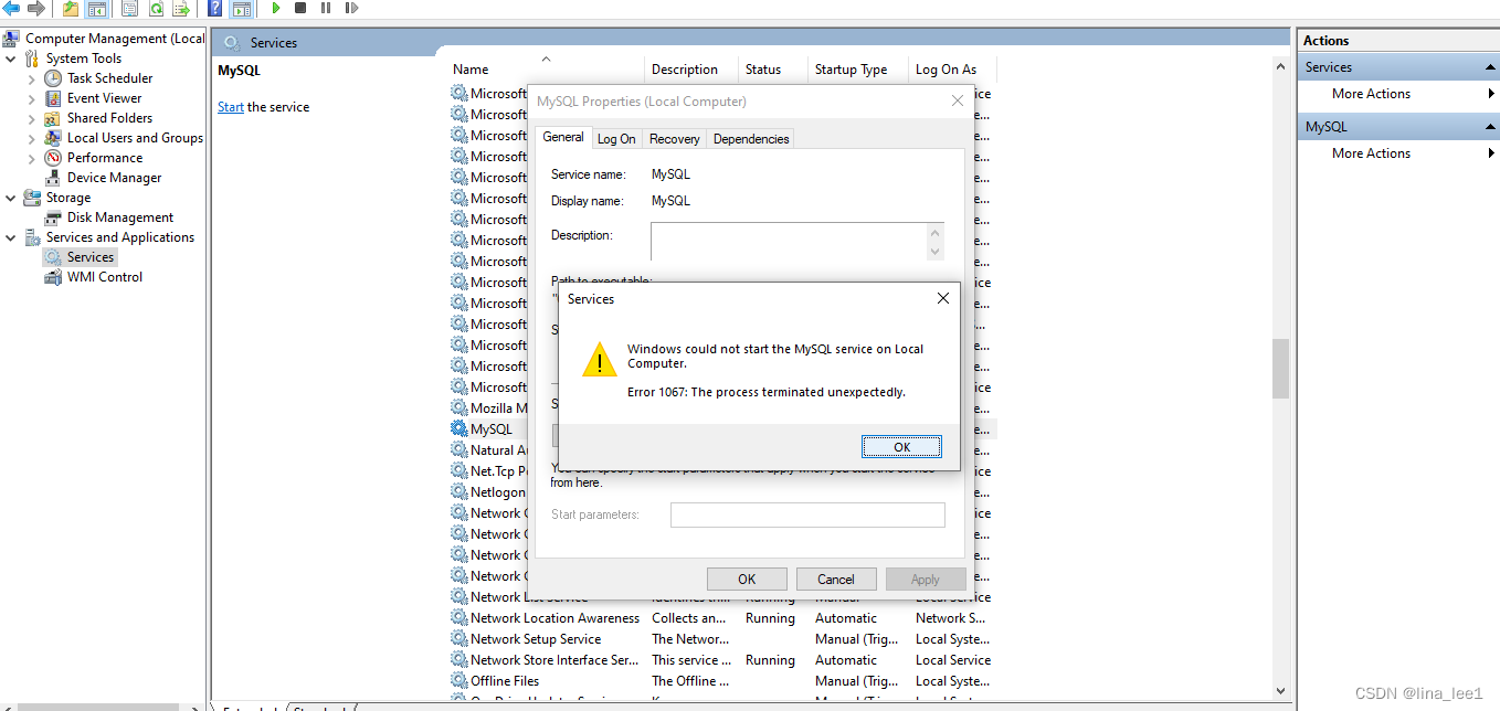 Mysql本地服务无法连接解决方法_the mysql service is starting. the mysql service c-CSDN博客