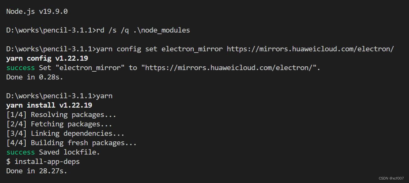 Error: Electron failed to install correctly, please delete node_modules/electron and try ...