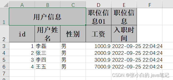 【JAVA ——EasyExcel的简单使用】_java easyexcel-CSDN博客