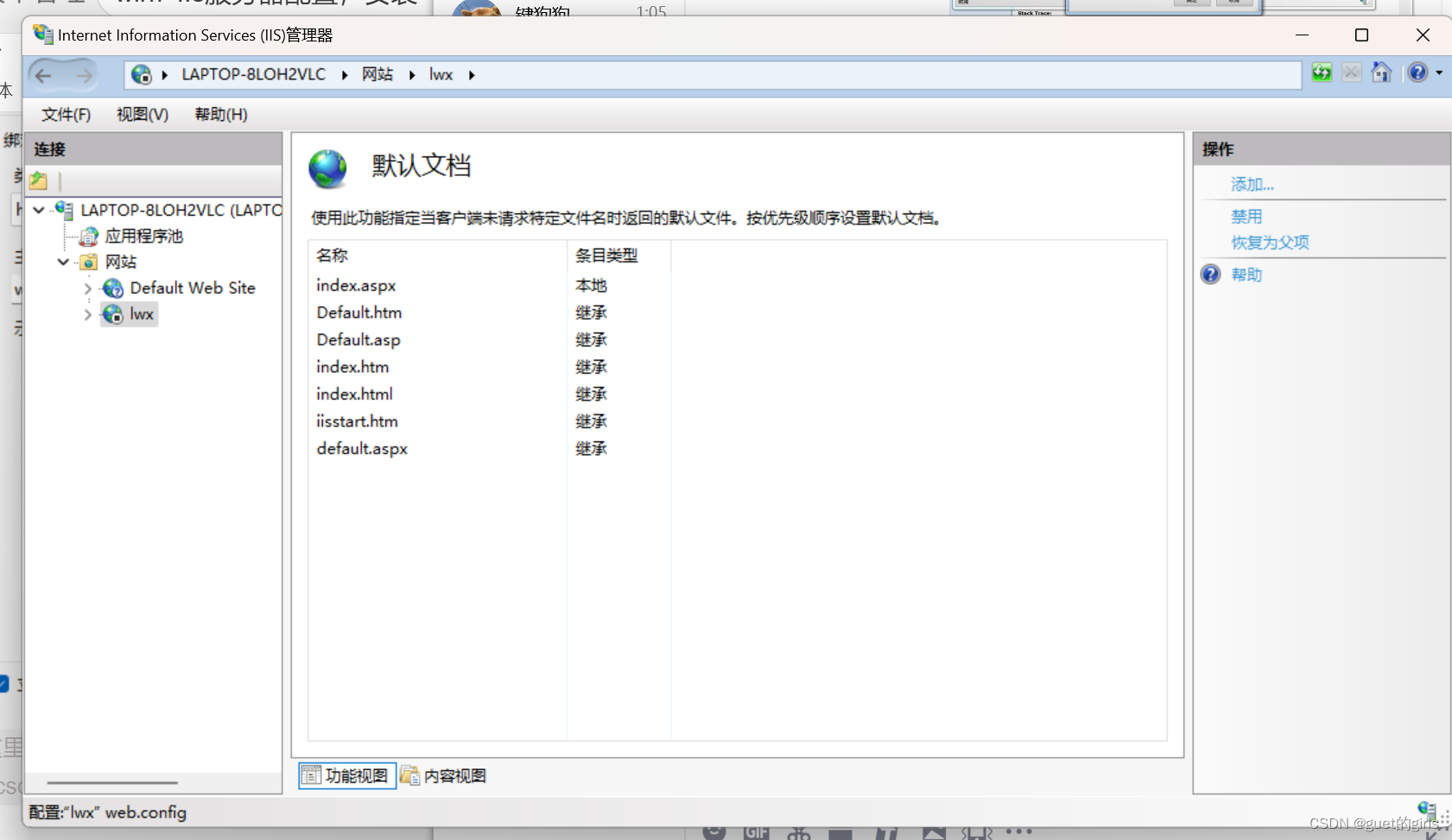 win7\windows10\window11 IIs服务器配置网站以及报错_win11iis配置-CSDN博客