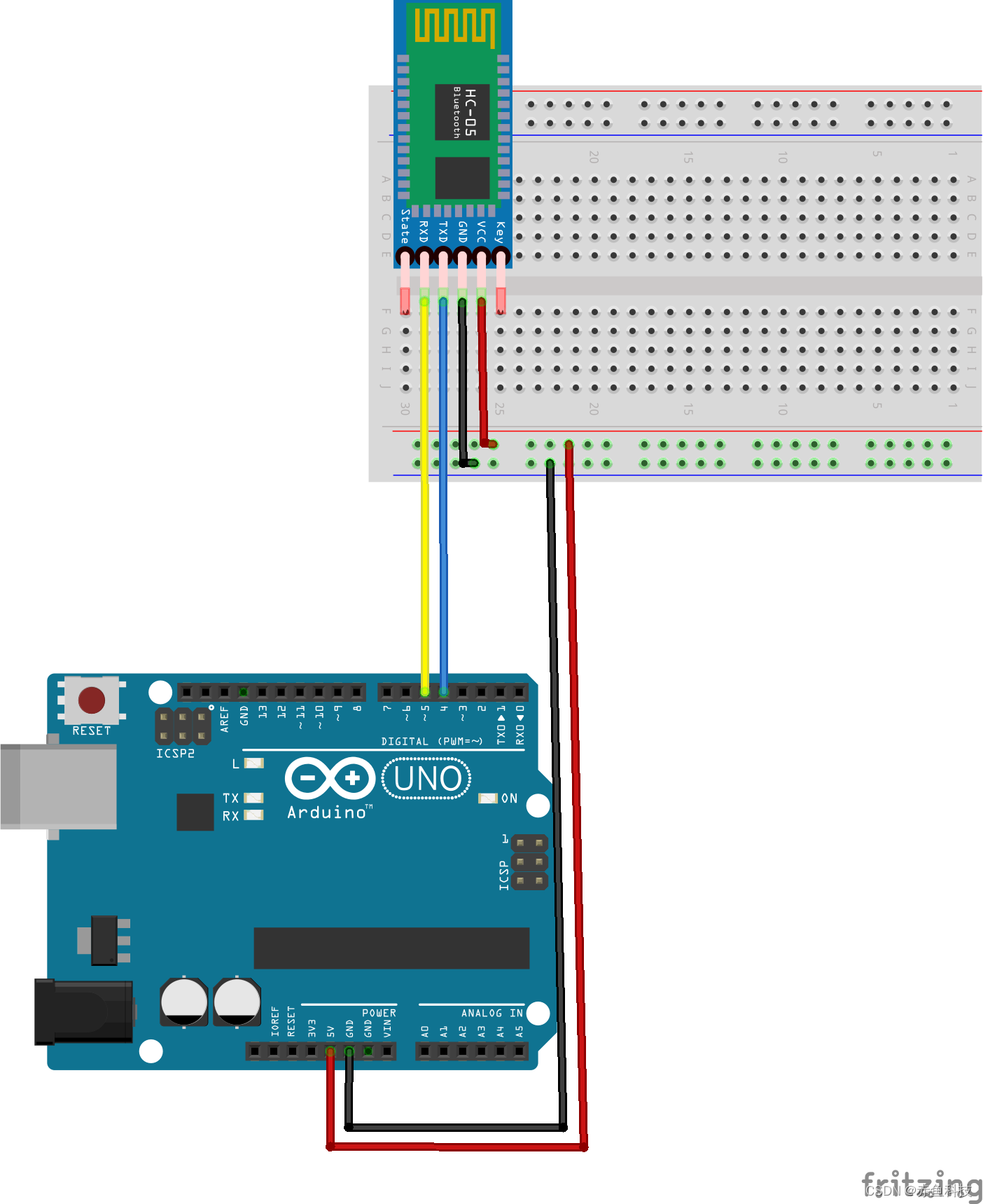 Fritzing软件绘制Arduino面包板接线图传感器模块库文件035_fritzing hc-05-CSDN博客