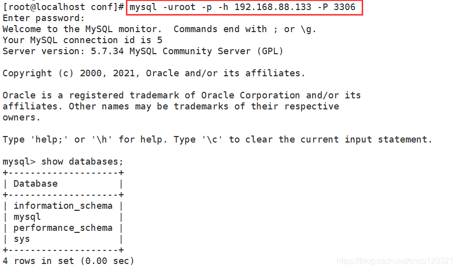 在Linux系统中登录另一台主机的mysql报错“ Can‘t connect to MySQL server on ‘192.168.88.133‘ (113)“_mysql数据库读写分离 ...