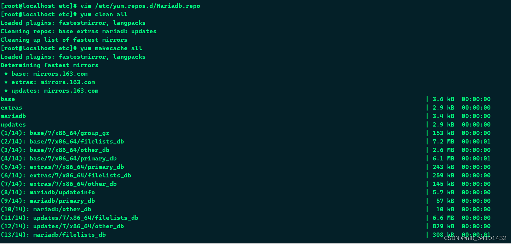 VMware下Centos 7安装、配置、远程连接mariadb 10.2全过程。_vmware centos mariadb-CSDN博客