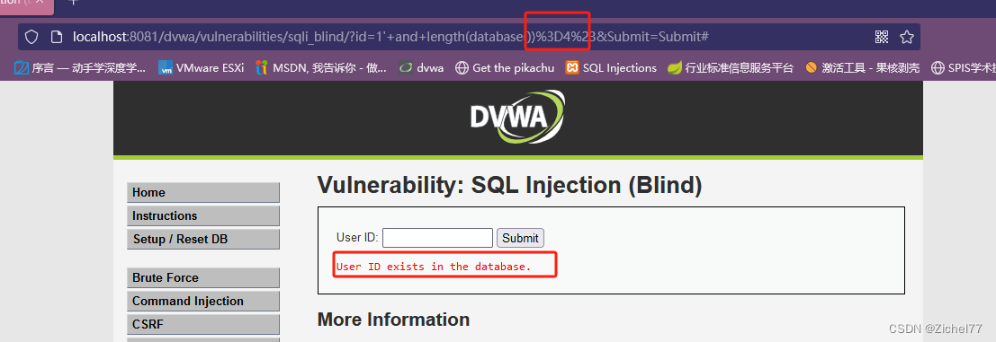 【DVWA】21. SQL Injection (Blind)SQL注入盲注（Low手工版）_dvwasql注入low-CSDN博客
