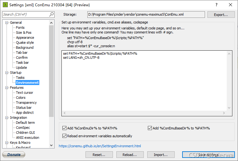 保姆级 cmder/ConEmu to vscode terminal ，并设置别名_cmder conemu-CSDN博客