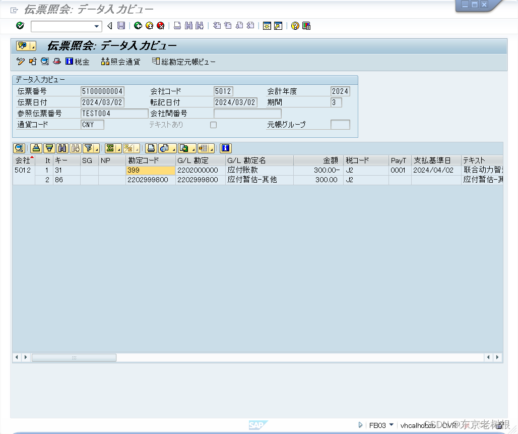SAP FI学习笔记03 - 应付账款_sap fk10n-CSDN博客