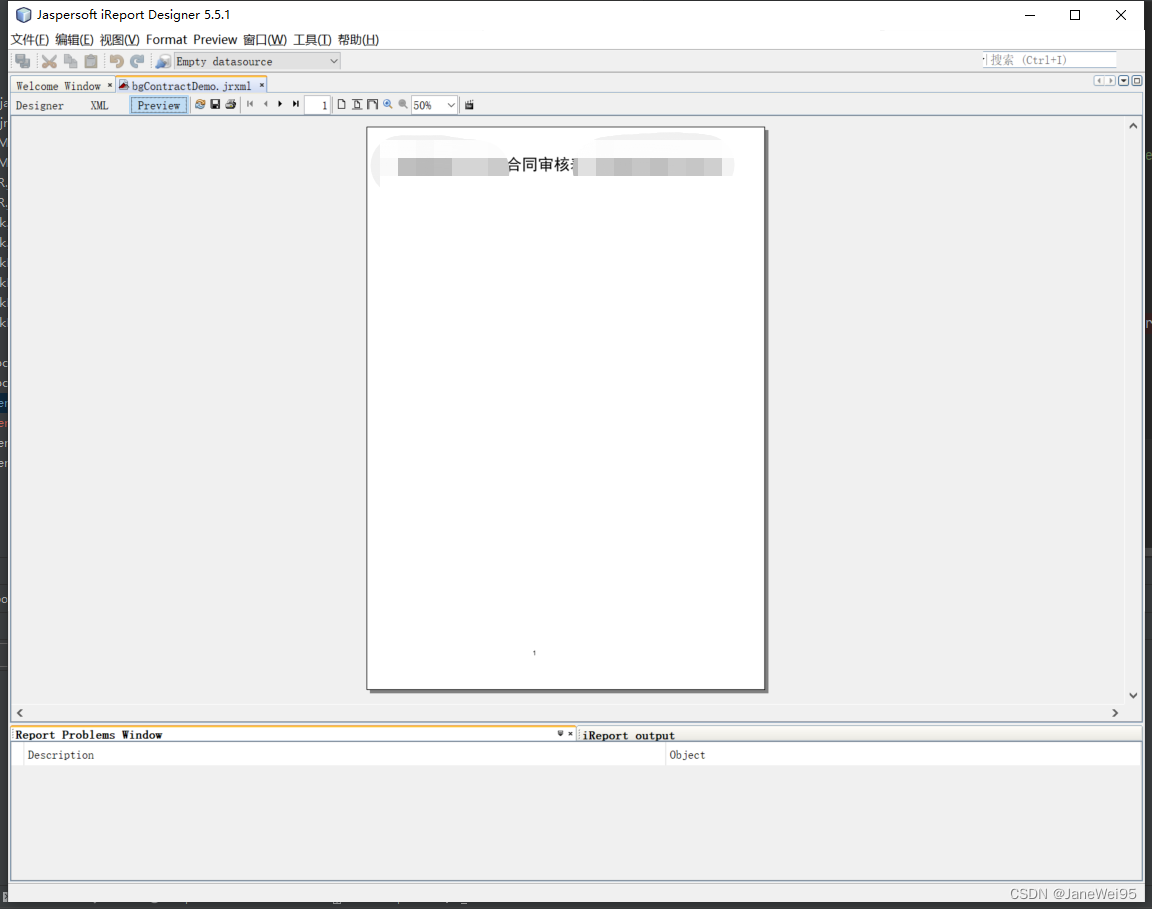 Jaspersoft iReport Designer 5.5.1开发报表时，detail板块预览时不显示内容_jaspersoft预览-CSDN博客