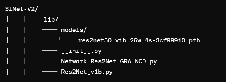 SINetV2复现代码问题及解决方法_sinet复现-CSDN博客