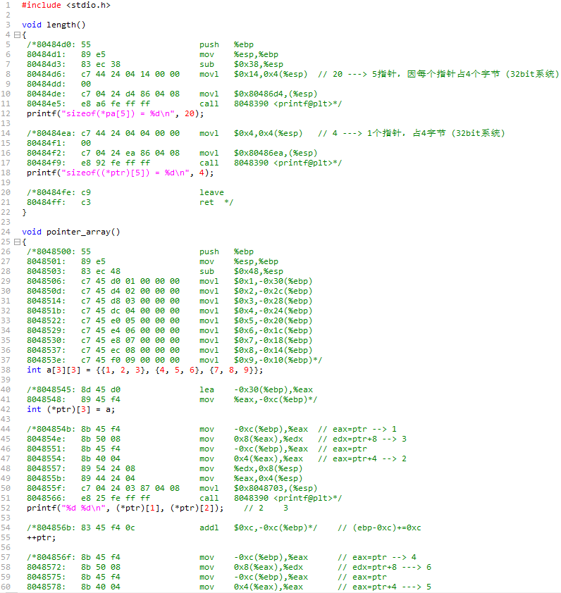 逆向-还原代码之(*point)[4]和char *point[4] (Interl 32)-CSDN博客