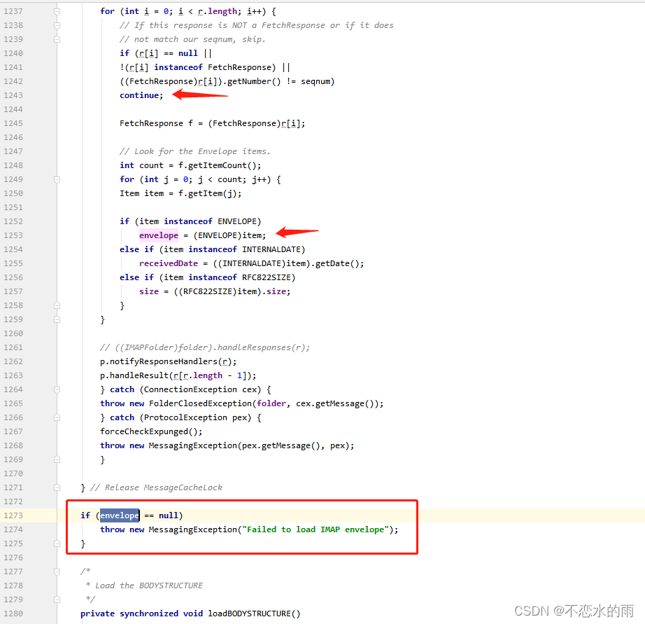 java读取邮件标题时，突然报错Failed to load IMAP envelope-CSDN博客