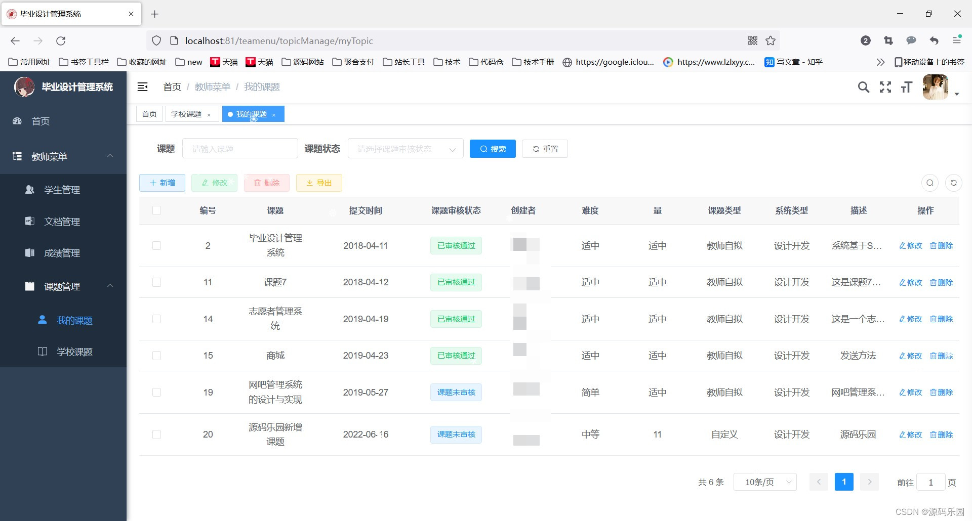 基于SSM+SpringBoot+MySQL+Vue的高校毕业设计管理系统-CSDN博客