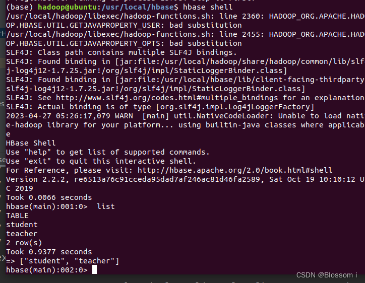 大数据技术原理及应用课实验3 ：熟悉常用的HBase操作-CSDN博客