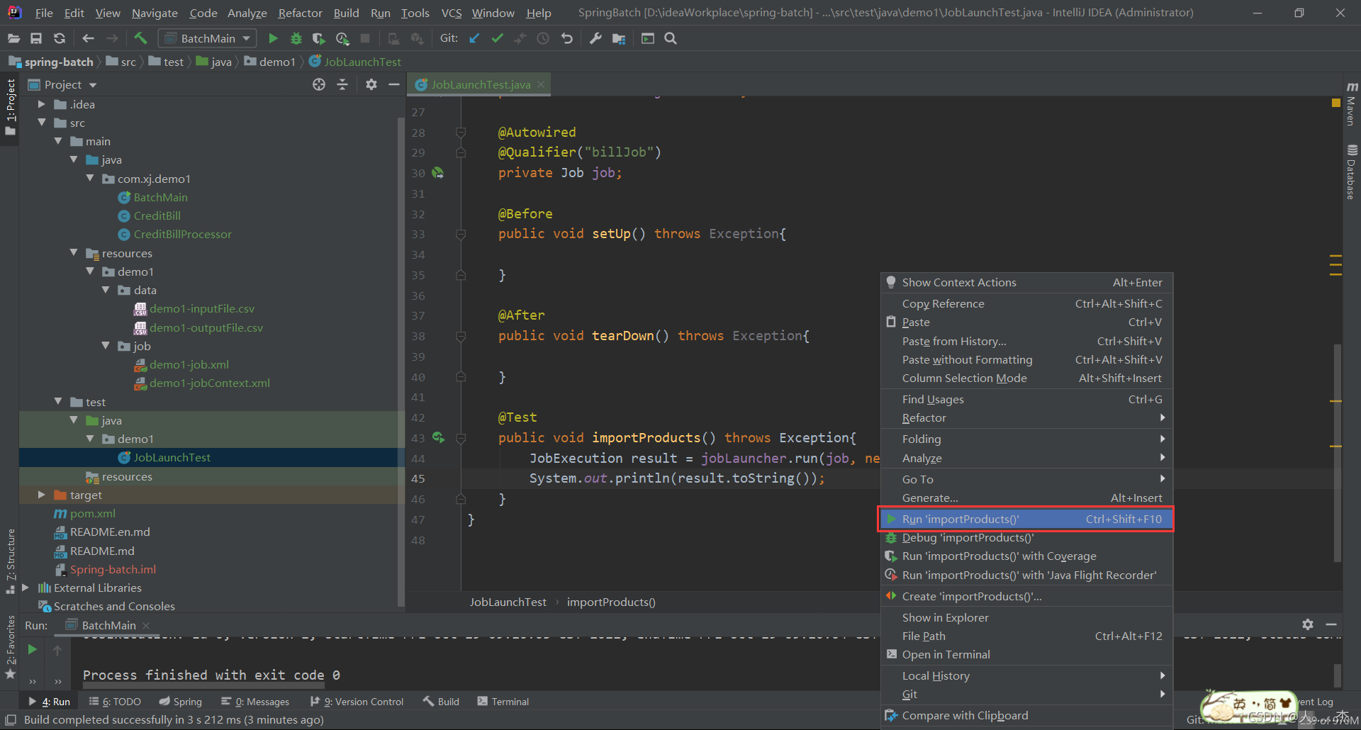 Spring Batch之创建一个简单的Spring Batch项目（一）_spring batch maven-CSDN博客