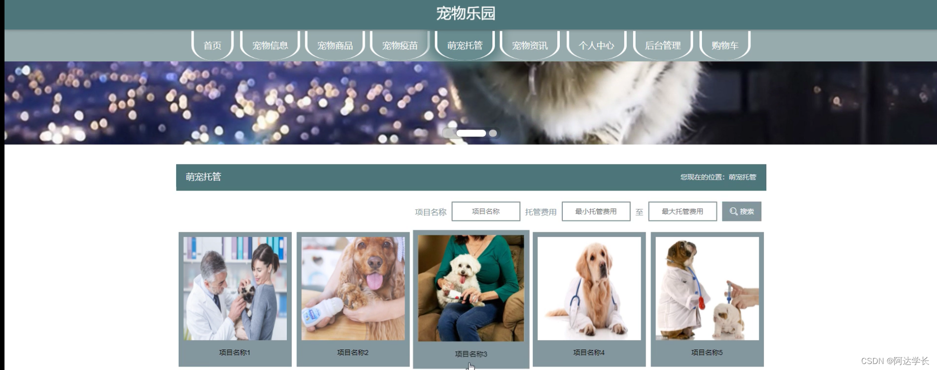 Springboot毕设项目宠物乐园rp9dcjava+VUE+Mybatis+Maven+Mysql+sprnig）_基于springboot猫狗乐园-CSDN博客