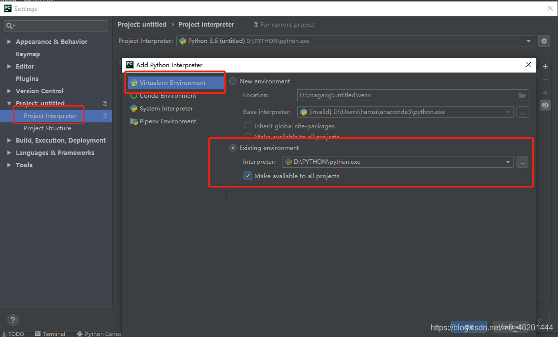 解决【PyCharm出错】Fatal Python error : Py_Initialize : unable to load the ...