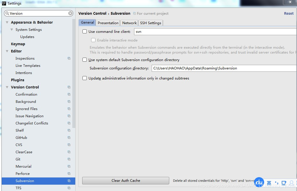 IDEA检出SVN项目时提示：Cannot load supportted format:Cannot run program "svn"_从 subversion 签出 无法加载支持的格式 ...