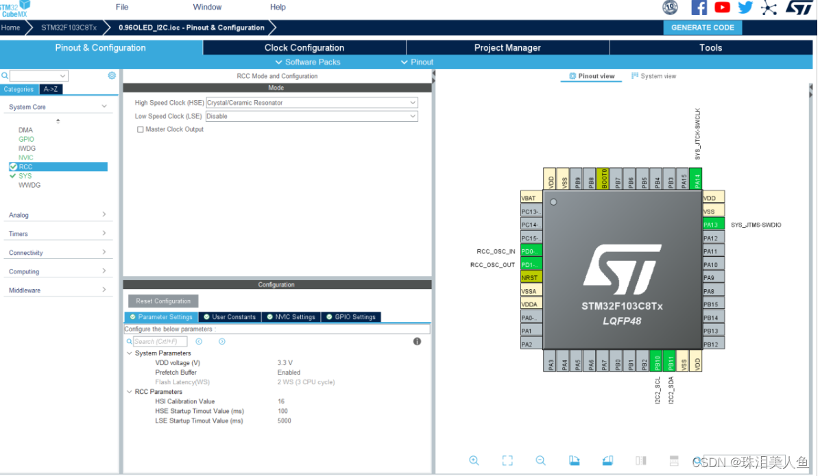 基于I2C协议的OLED显示(利用U82G库)_stm32f103 iicu82g-CSDN博客