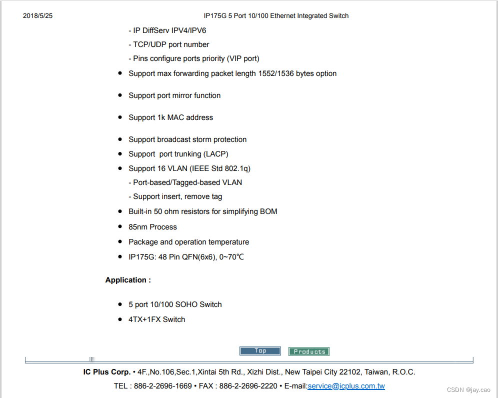 IP175G PDF 规格说明书_ip175g芯片手册-CSDN博客