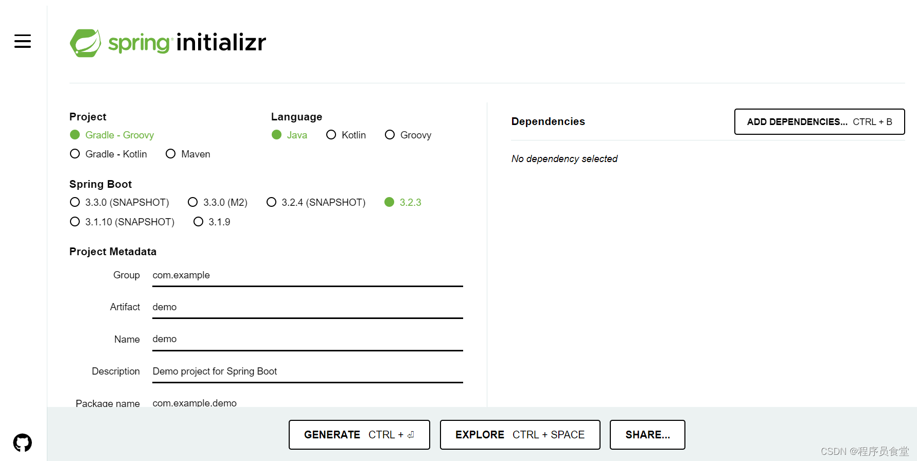 【spring】使用阿里Spring Initailiz创建项目_spring initializer 阿里云地址-CSDN博客