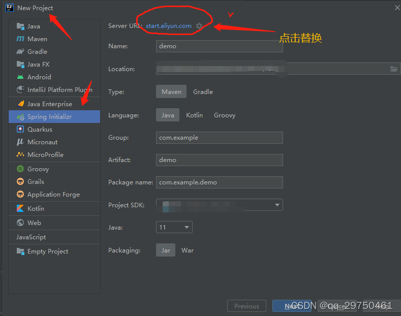 【解决】Initialization failed for ‘https://start.spring.io‘ Please check URL, network and proxy ...