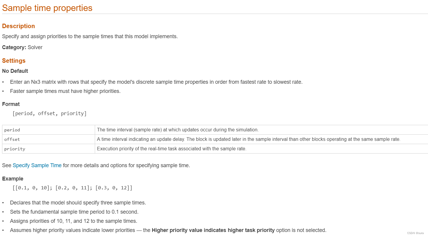Simulink : Sample time properities_simulink test sequence sample time ...