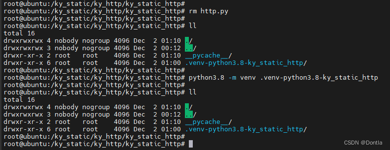 linux python创建虚拟环境报错：Error: Command xxx returned non-zero exit status 1.（不能有http.py文件，真奇葩的இ௰இ ...
