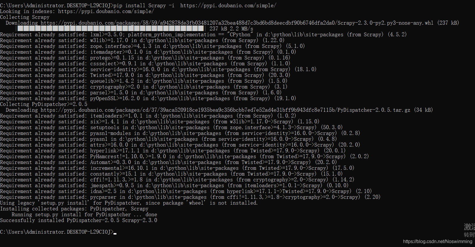 安装scrapy出现Failed building wheel for Twisted解决办法_error: failed building wheel for webview-CSDN博客