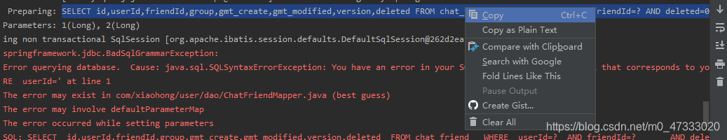 Caused by: java.sql.SQLSyntaxErrorException_caused by: java.sql.sqlsyntaxerrorexception: unkno ...