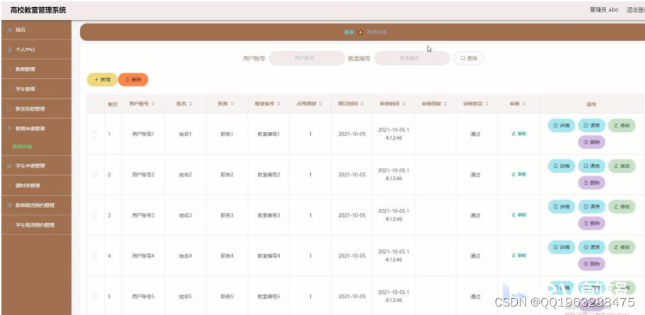 Nodejs高校教室管理系统源码系统mysql数据库lw文档) Csdn博客