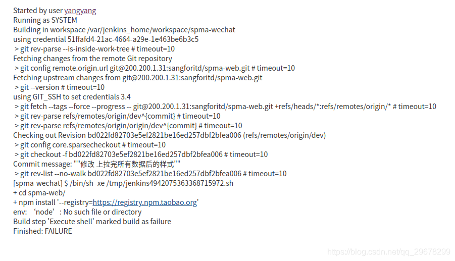 env node No such file or directory Build step Execute shell marked build as failure_no such file ...