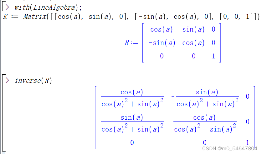 Maple求逆_maple矩阵求逆-CSDN博客