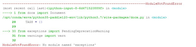 成功解决ModuleNotFoundError: No module named ‘exceptions‘_modulenotfounderror: no module named ...