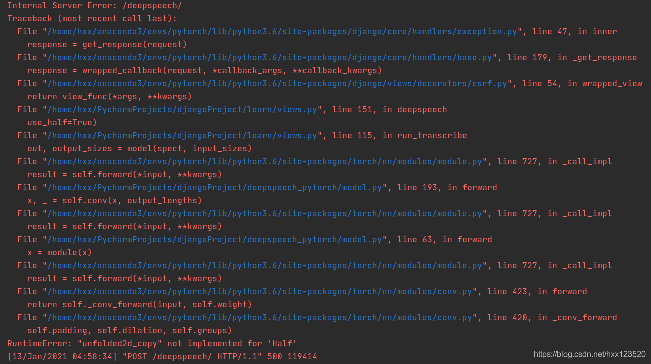 RuntimeError: “unfolded2d_copy“ not implemented for ‘Half‘_not implemented for 'half-CSDN博客