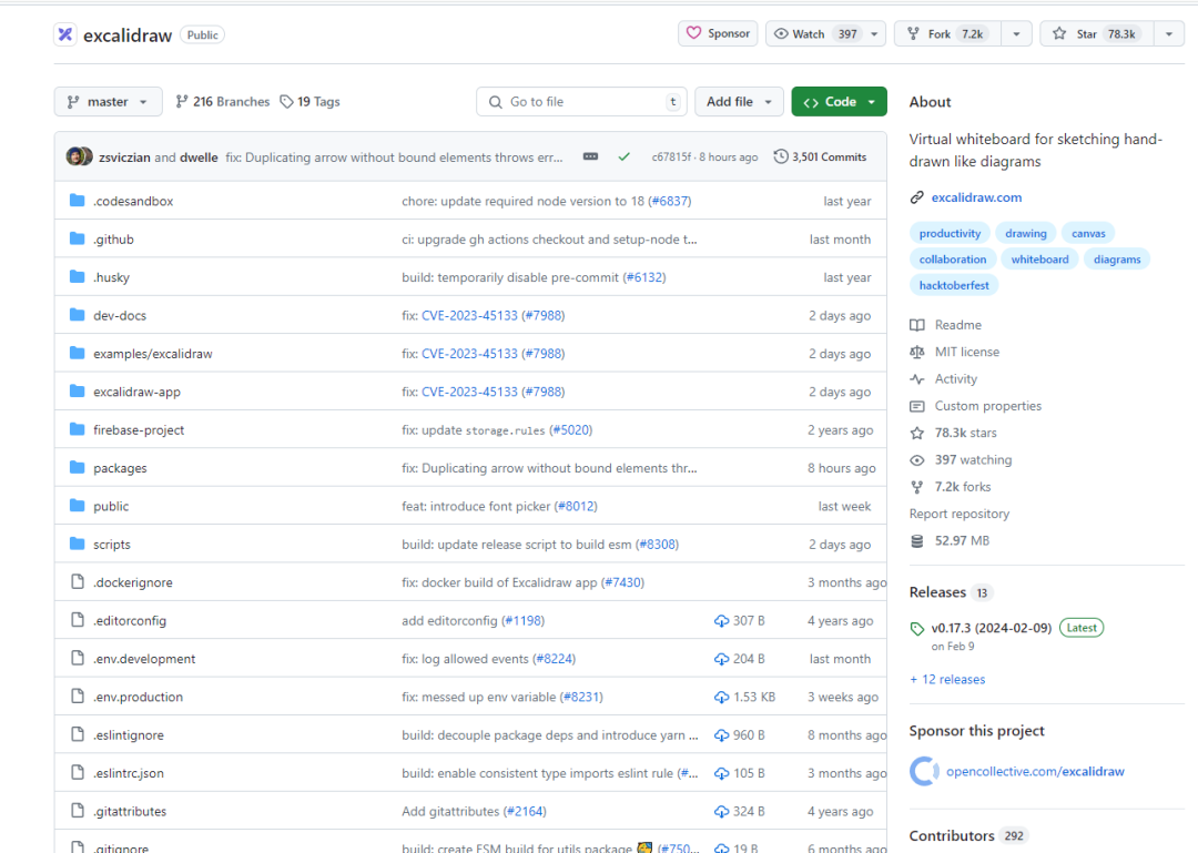 78k+ Star 免费且强大的绘图神器，手绘风格，泰酷辣！_狂揽77k star!github官方支持的画图神器,用起来够优雅!-CSDN博客
