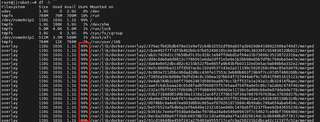 记录/var/lib/docker/overlay2/ 磁盘爆满的解决过程_docker的overlay2满了-CSDN博客