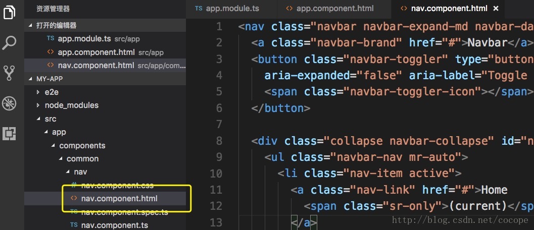angular5 bootstrap4 快速整合nav实例_angular nav-CSDN博客