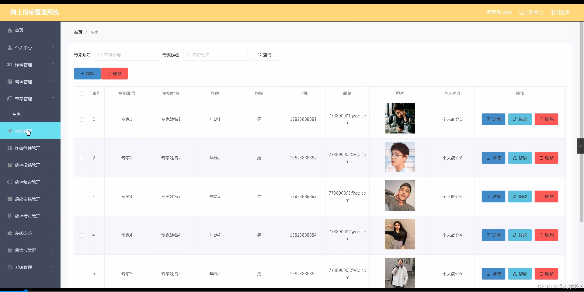 Java计算机毕业设计网上投稿管理系统(附源码、数据库)在线投稿审稿管理系统数据库设计 Csdn博客